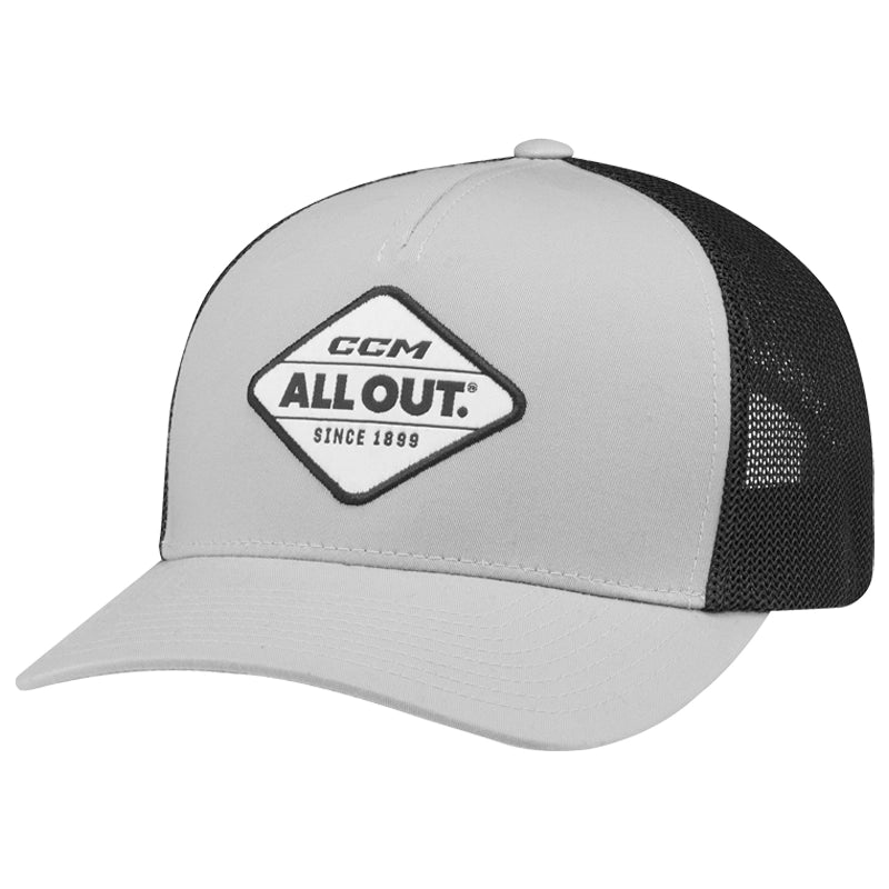 CCM All Outside Meshback Trucker Cap - Concrete | Jerry's Hockey