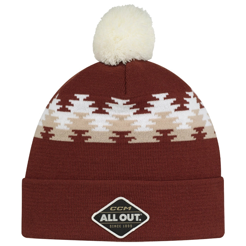 CCM All Outside Pom Knit - Brown | Jerry's Hockey